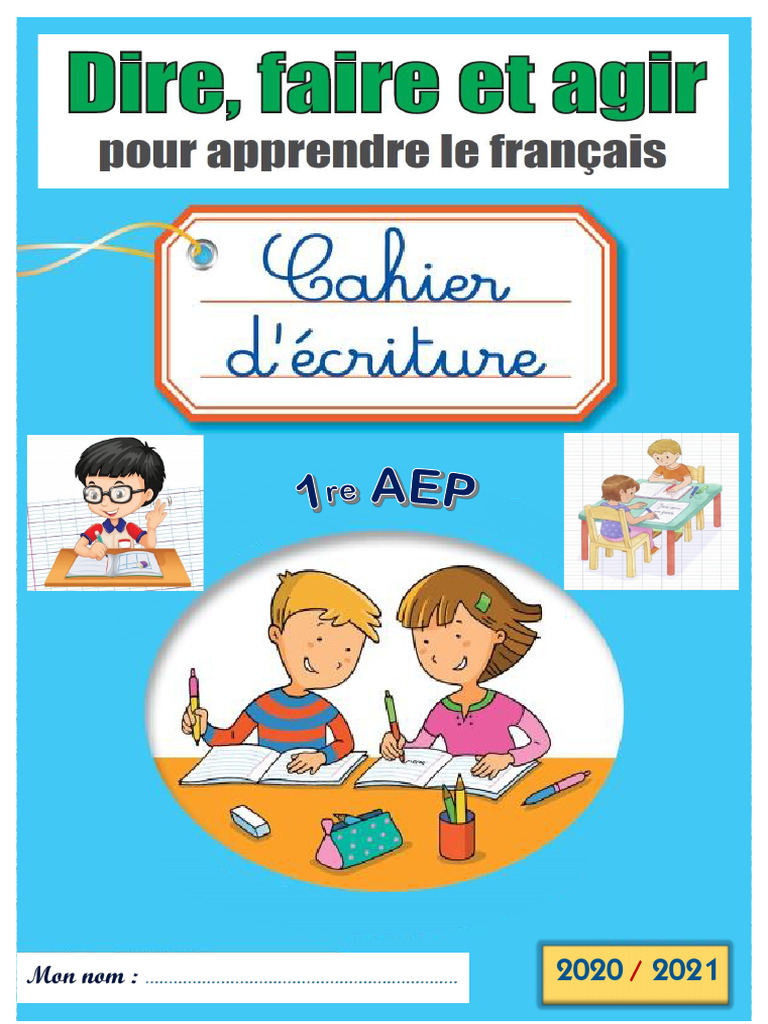 Cahier Décriture - 1AEP | PDF