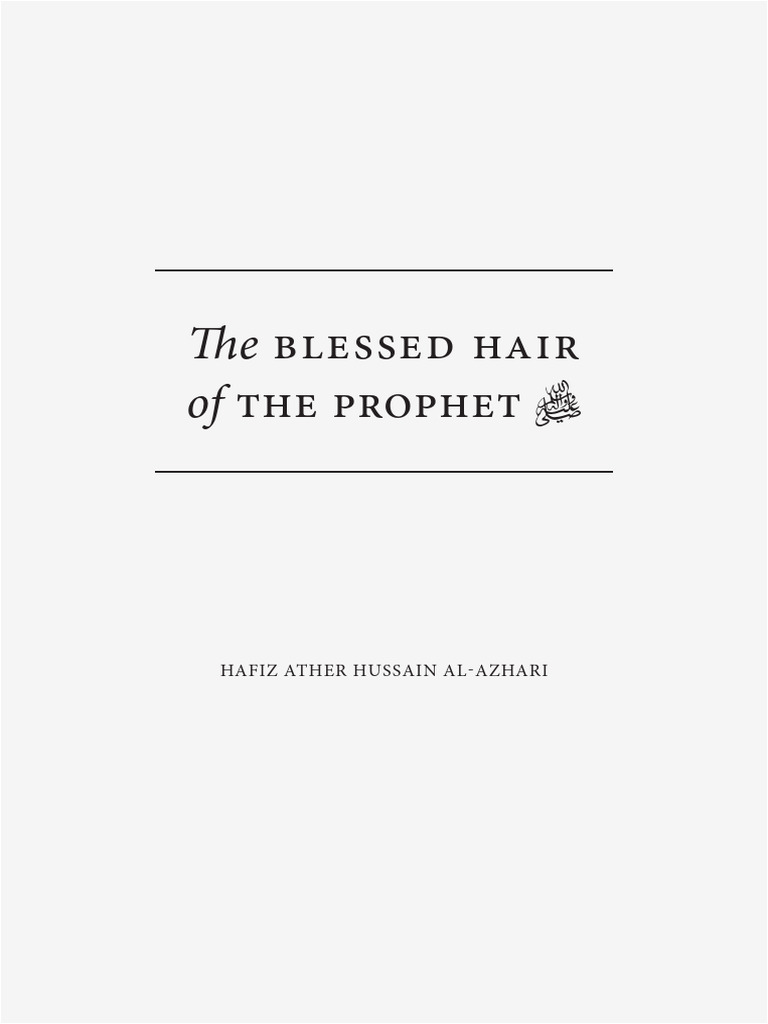 Blessed Hair | PDF | Muhammad | Prophets And Messengers In Islam