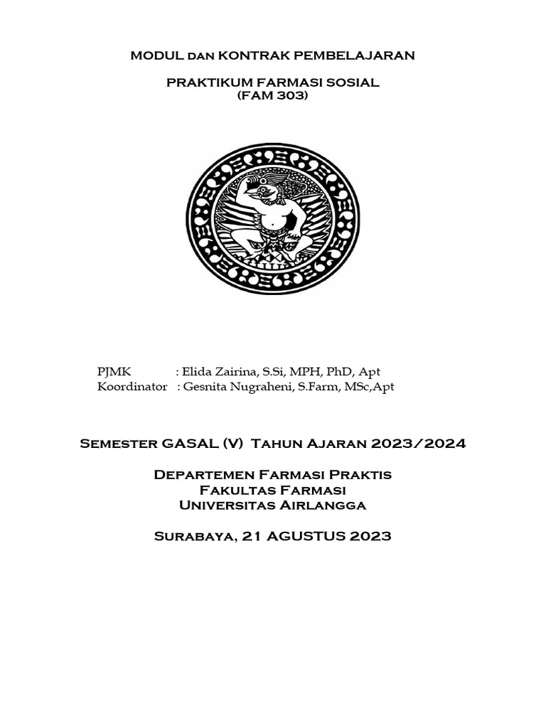 Kontrak Praktikum Farsos Sem Gasal 2023-Fin - Ind | PDF