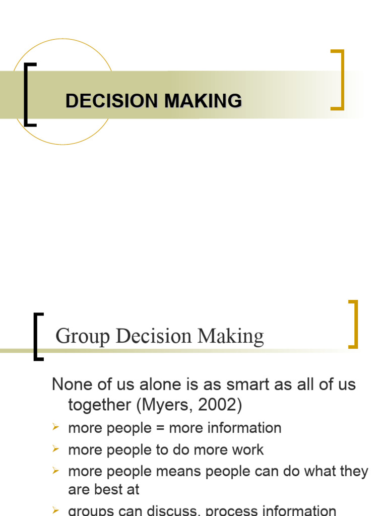 Decision Making | PDF