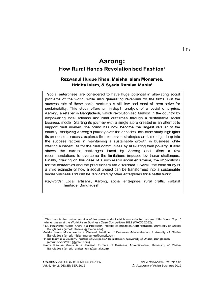 Final - AABR 8 - 2 - 5 - Aarong | PDF | Brand | Fashion