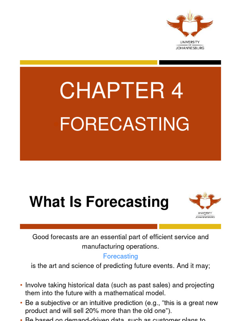 Slides Chapter 4 Forecasting Pdf