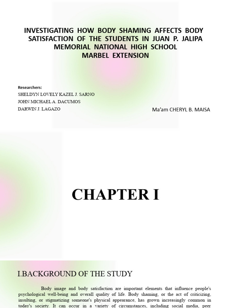 Englsih PPT - 055147 | PDF | Shame | Body Image