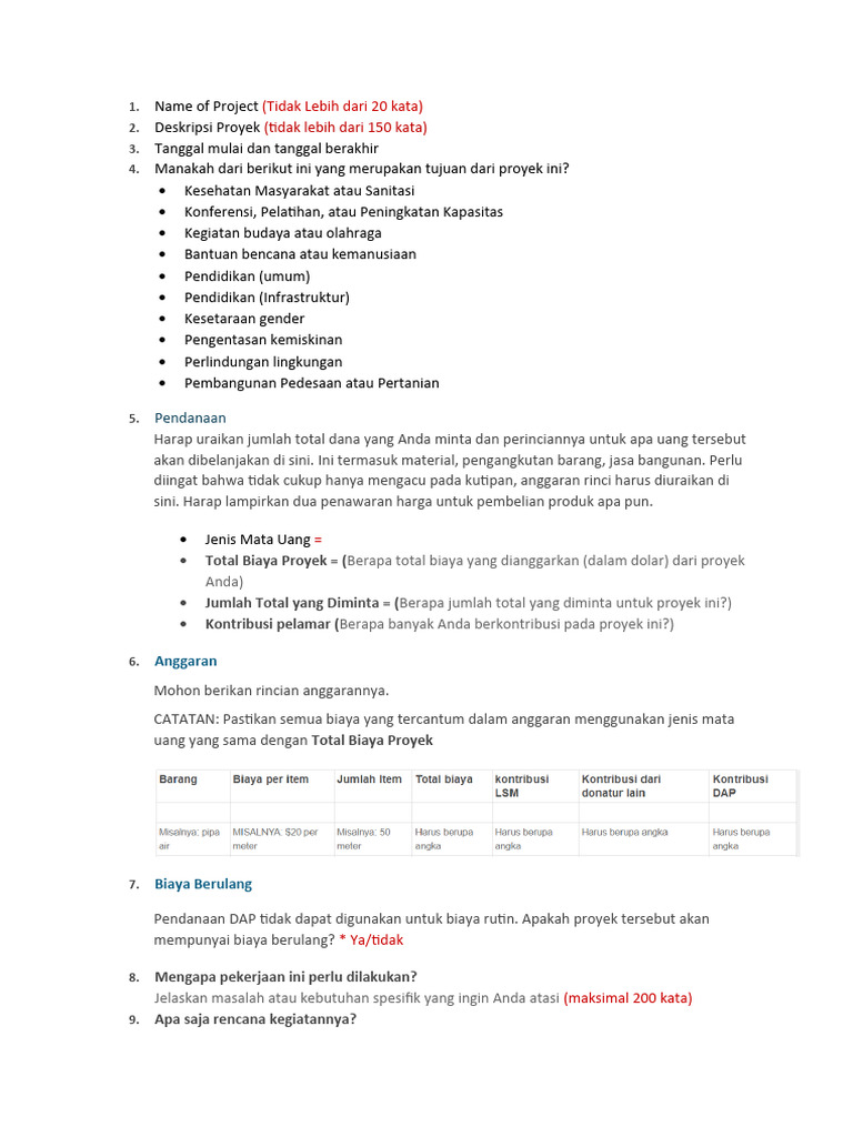 Detail Project DAP AID | PDF