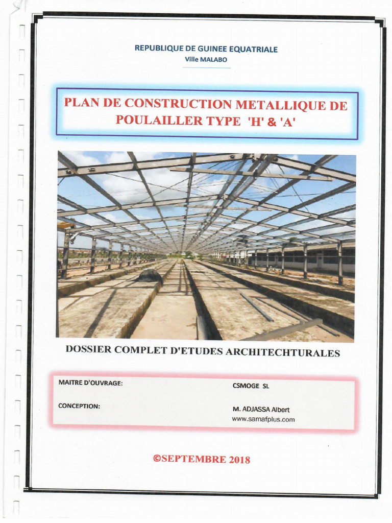 Plan de Construction Metallique de Poulailler Type H Et A | PDF
