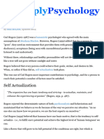 Carl Rogers' Self-Actualization Theory | PDF | Self Actualization ...