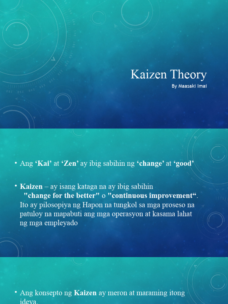 Kaizen Theory | PDF