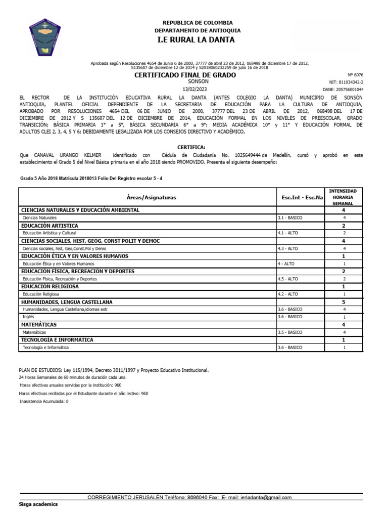 CertificadoFinal 13-02-2023 | PDF CertificadoFinal 13-02-2023 | PDF