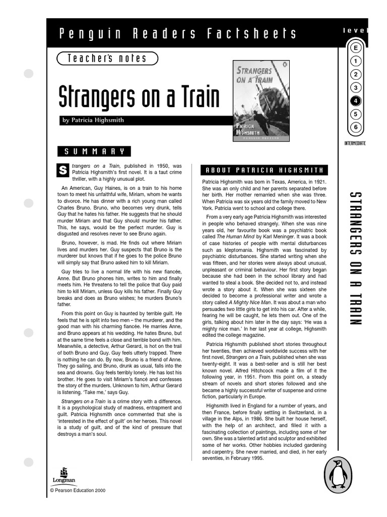 Strangers On A Train: Penguin Readers Factsheets | PDF