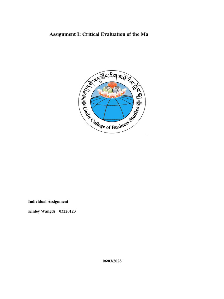 MGT102 INDIVIDUAL ASSIGNMENT | PDF