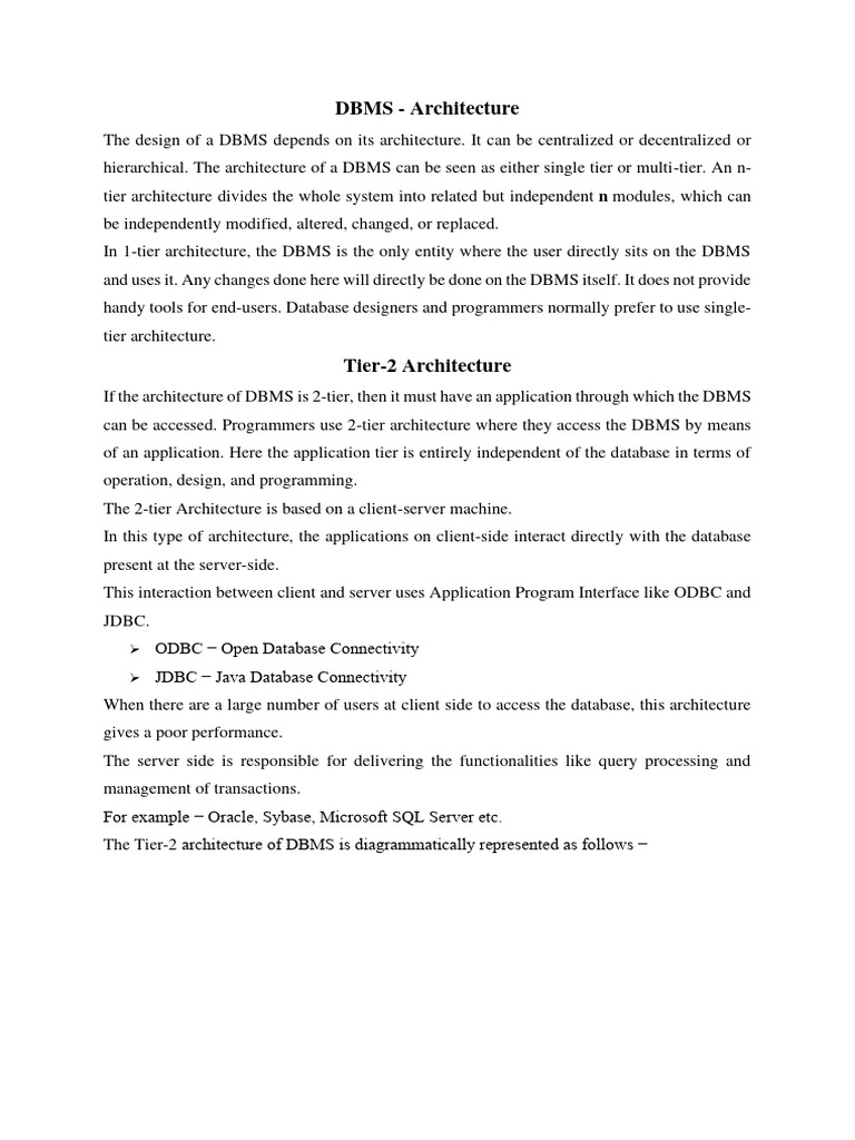 DBMS Architecture | PDF