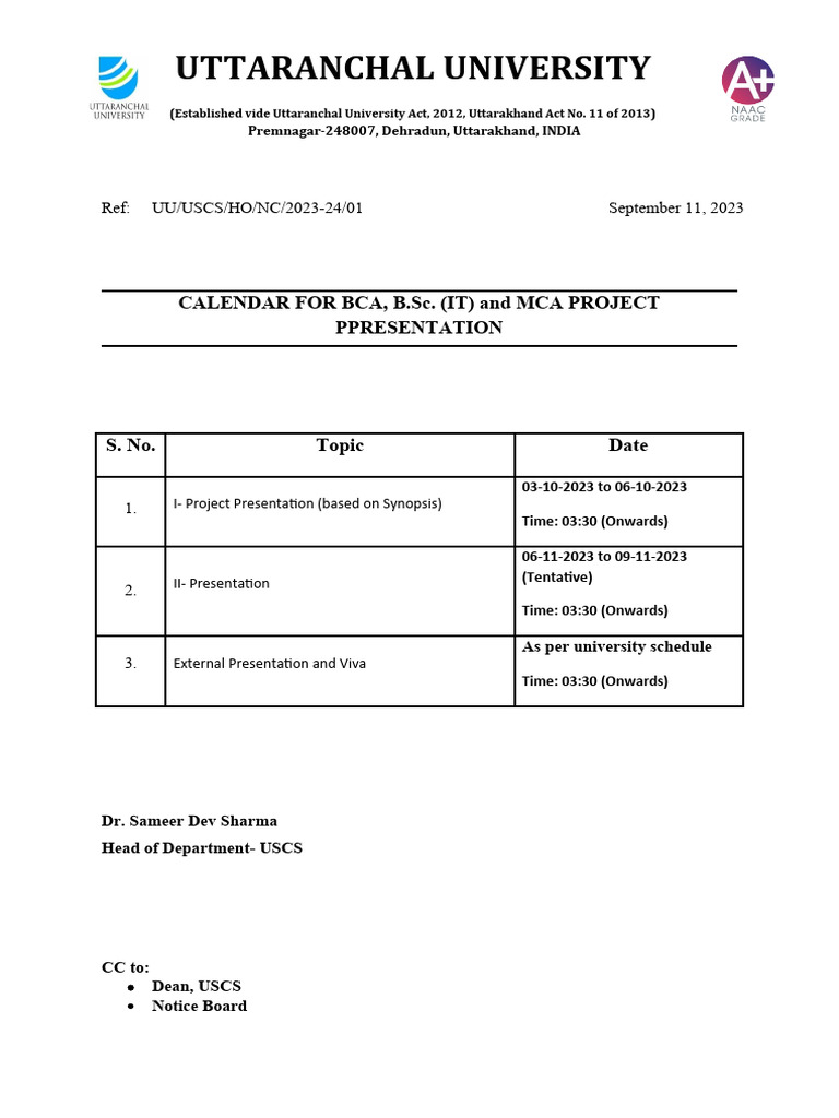 guidelines Mini Project Presentation- I Year | PDF
