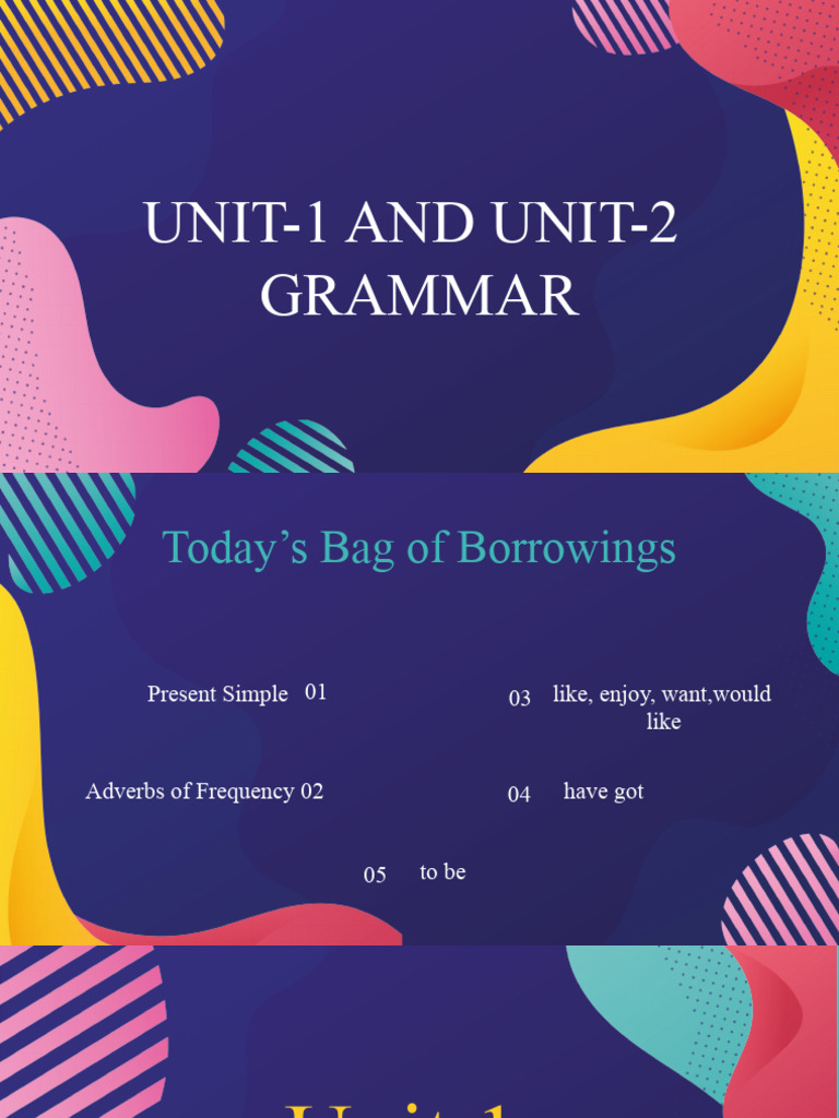Pet Unit 1 and 2 Grammar | PDF