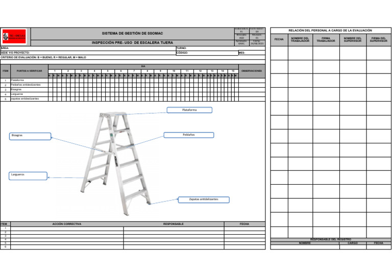 06. CHECK LIST .-Escalera Tijera | PDF