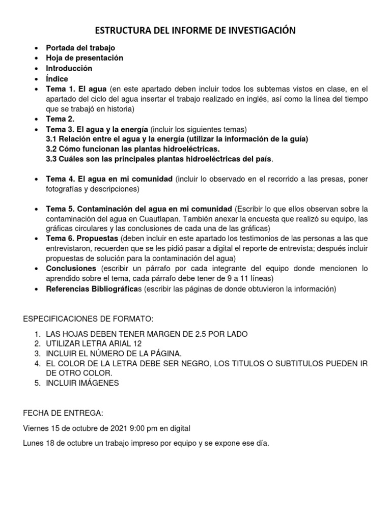 Estructura Del Informe de Investigación | PDF