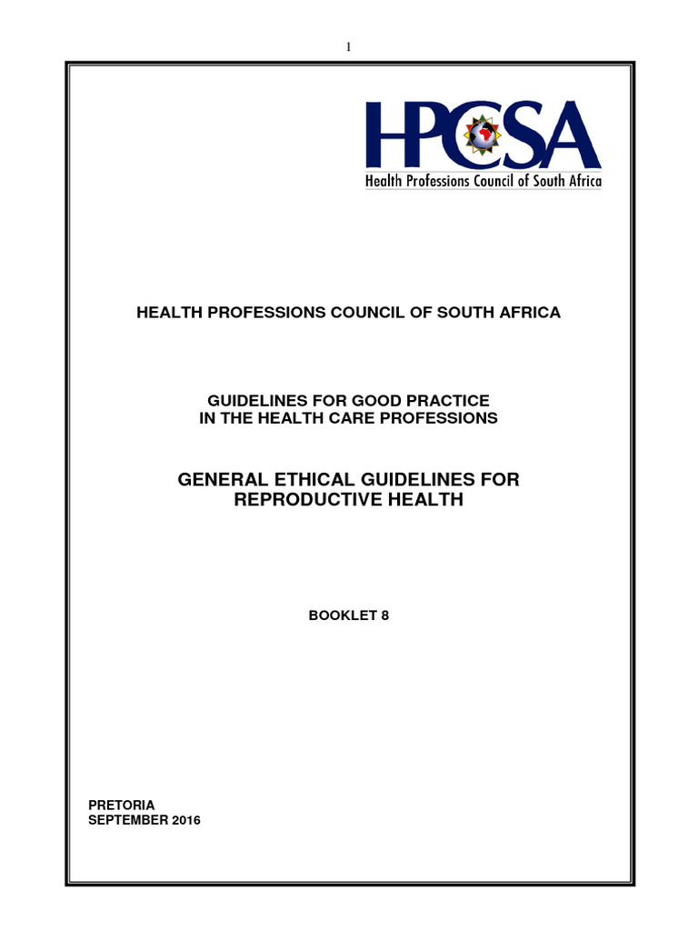 Ethical Guidelines for Reproductive Health | PDF