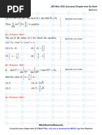 Matrices - JEE Main 2023 January Chapter Wise Questions by MathonGo PDF | PDF