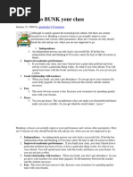Understanding Class Bunking Reasons | PDF
