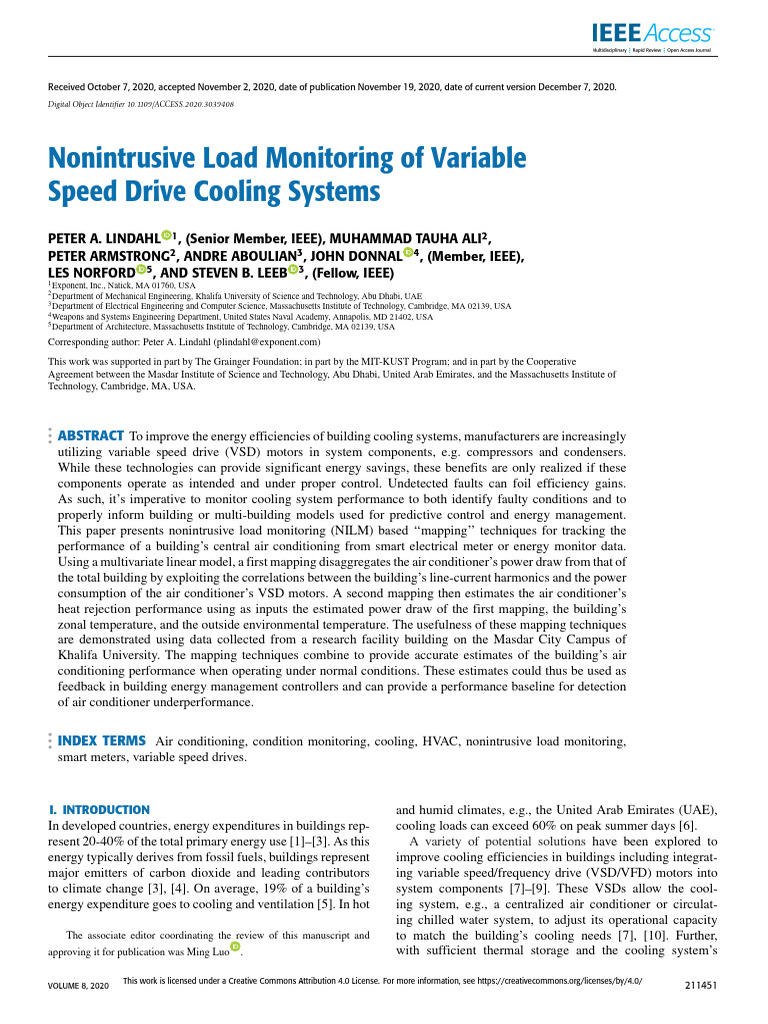 Nonintrusive Load Monitoring Of Variable Speed Drive Cooling Systems Pdf Power Inverter