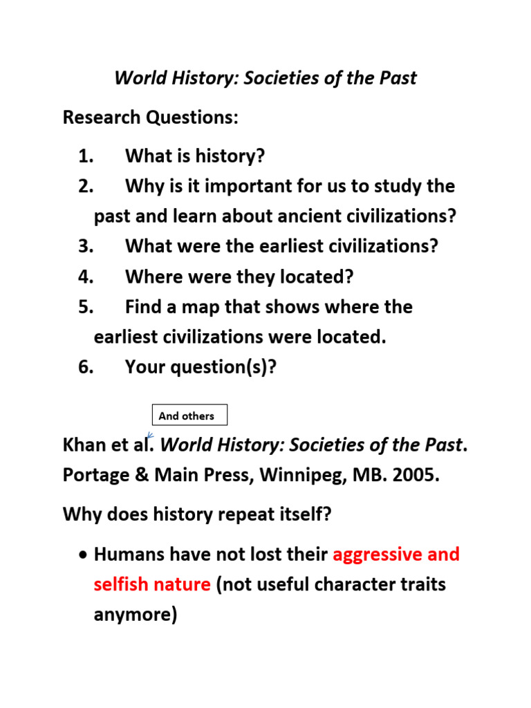 World History Societies of the Past | PDF