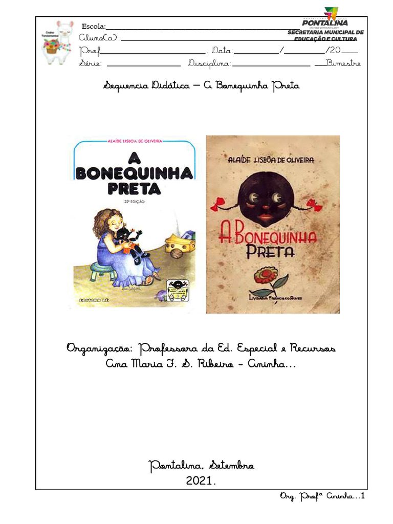 Sequência Didática - A Bonequinha Preta | PDF