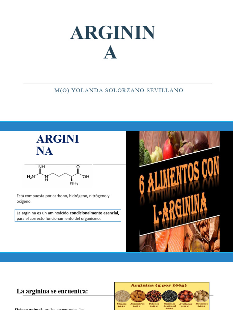 Clase de Arginina | PDF | Arginina | Septicemia