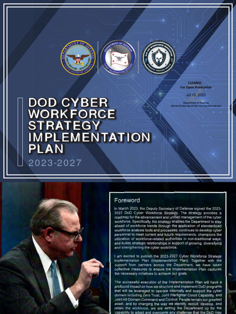 2023 2027 Dod Cyber Workforce Strategy Implementation Plan | PDF
