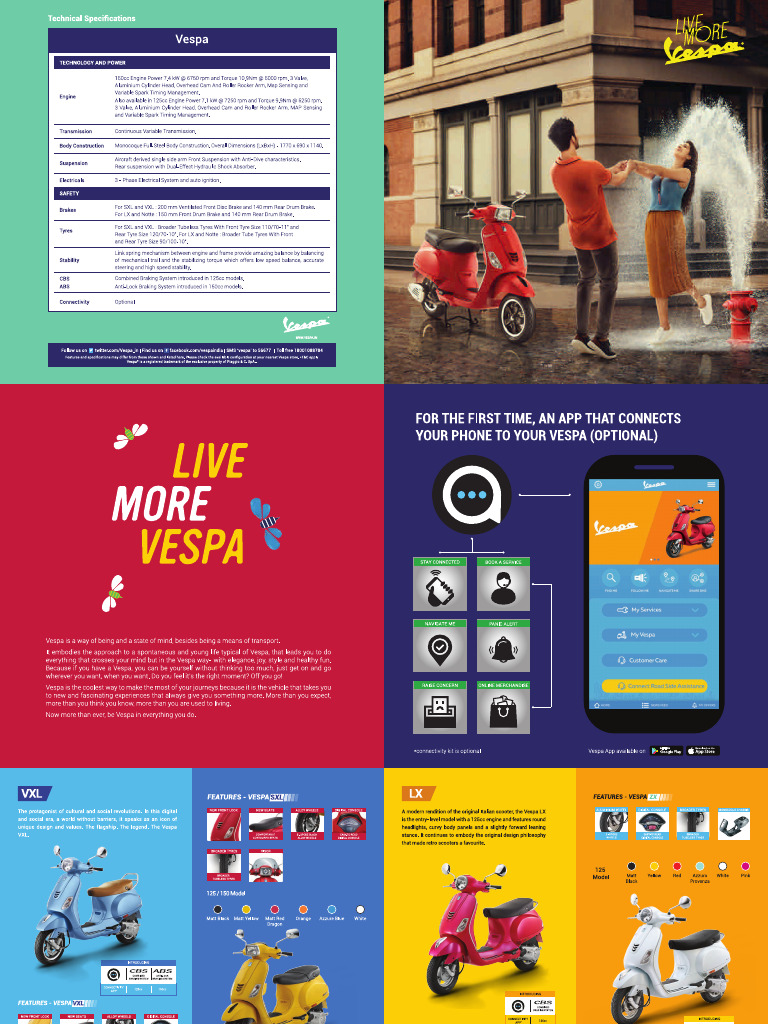 Vespa SXL 125 Brochure | PDF