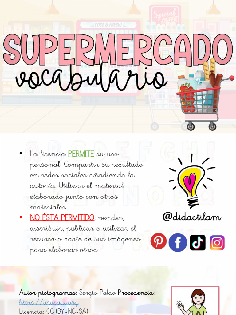 Supermercado Vocabulario Hi6fbz | PDF