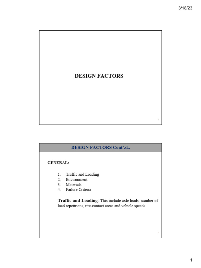 Design Factors | PDF