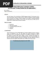 02 - Principles of TOFD Technique (2018) | PDF | Waves | Diffraction