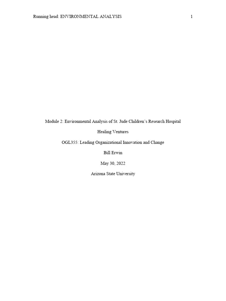 Environmental Analysis Paper Template Erwin | PDF