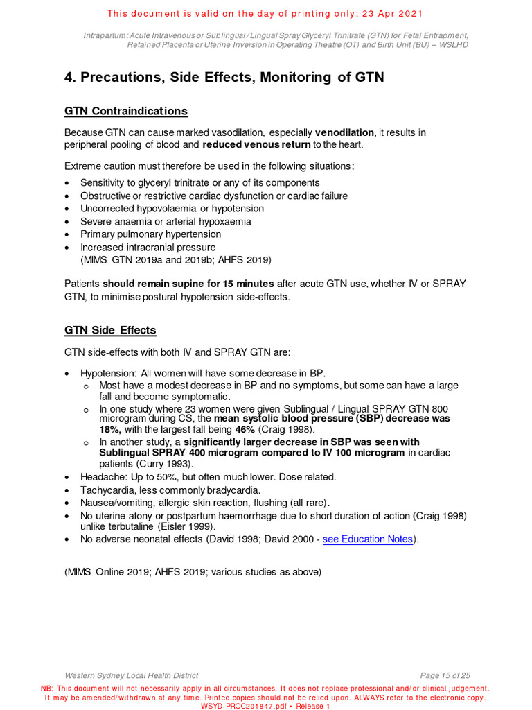 Pages From Acute Tocolysis Using Glyceryltrinitrate GTN WSYD PROC201847 ...