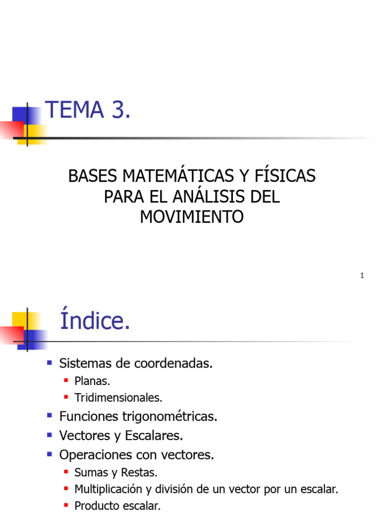 Tema03 Vectores Pdf Vector Euclidiano Sistema Coordinado