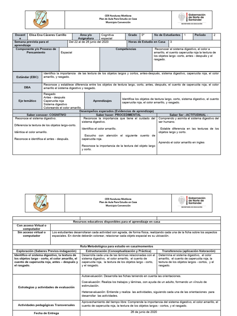 Plan de Preescolar..... | PDF | Aprendizaje | Conceptos psicologicos