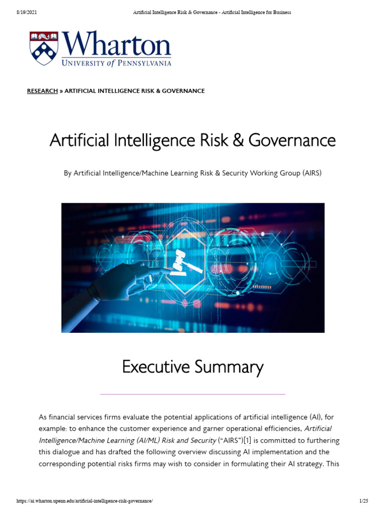 Artificial Intelligence Risk & Governance | PDF