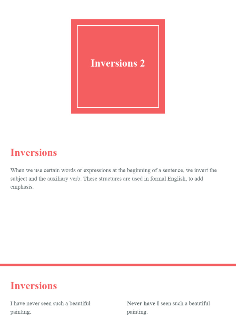 Inversions 2 | PDF