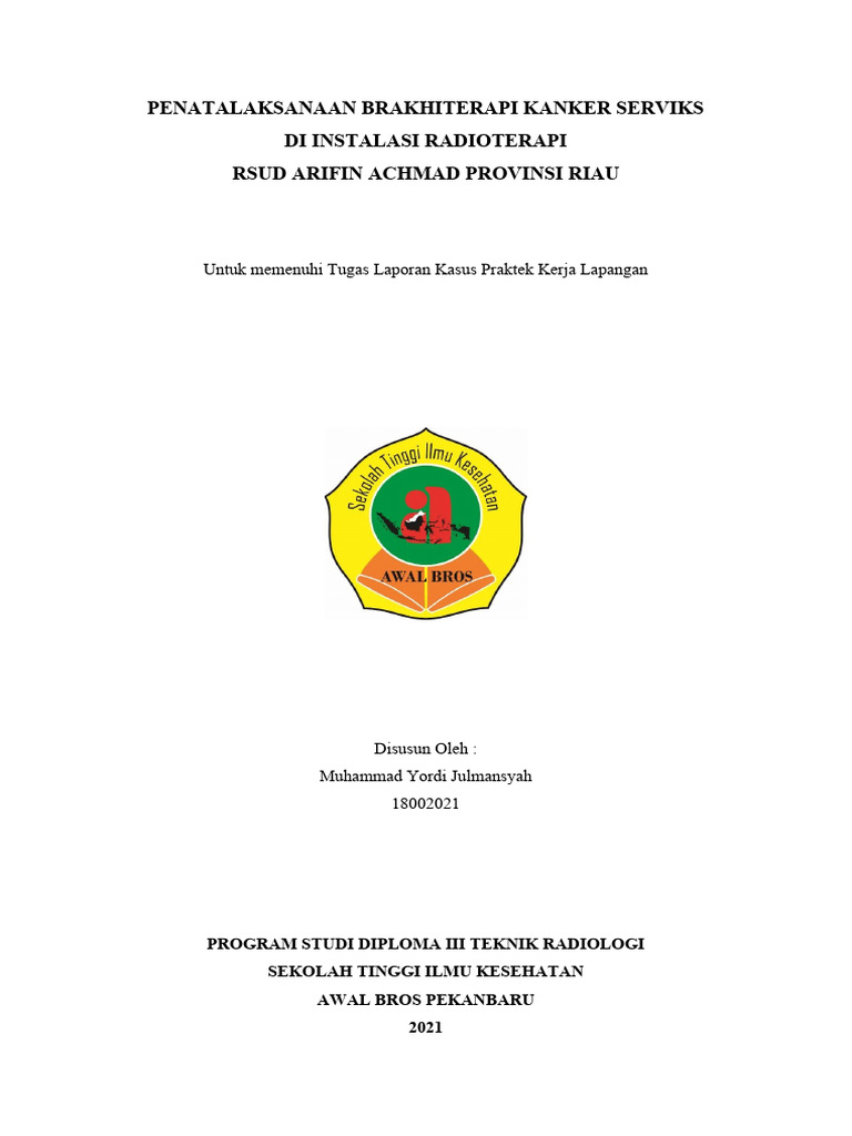 Brakhiterapi Kanker Serviks di RSUD Riau | PDF