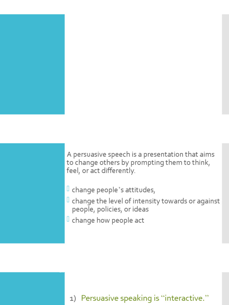 The Persuasive Speech Fundamentals | PDF | Credibility | Persuasion
