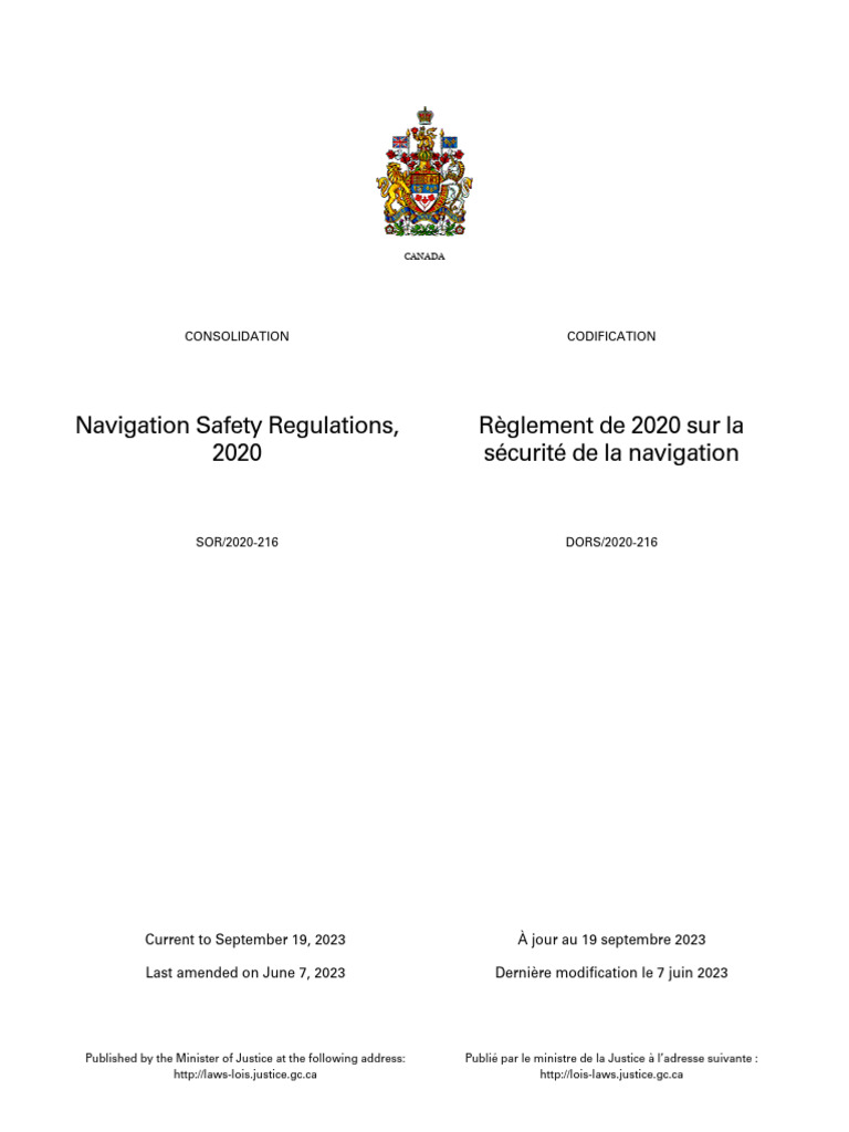 Navigation Safety Regulations 2020 | PDF