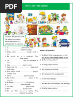 Present Continuous Picture Description | PDF