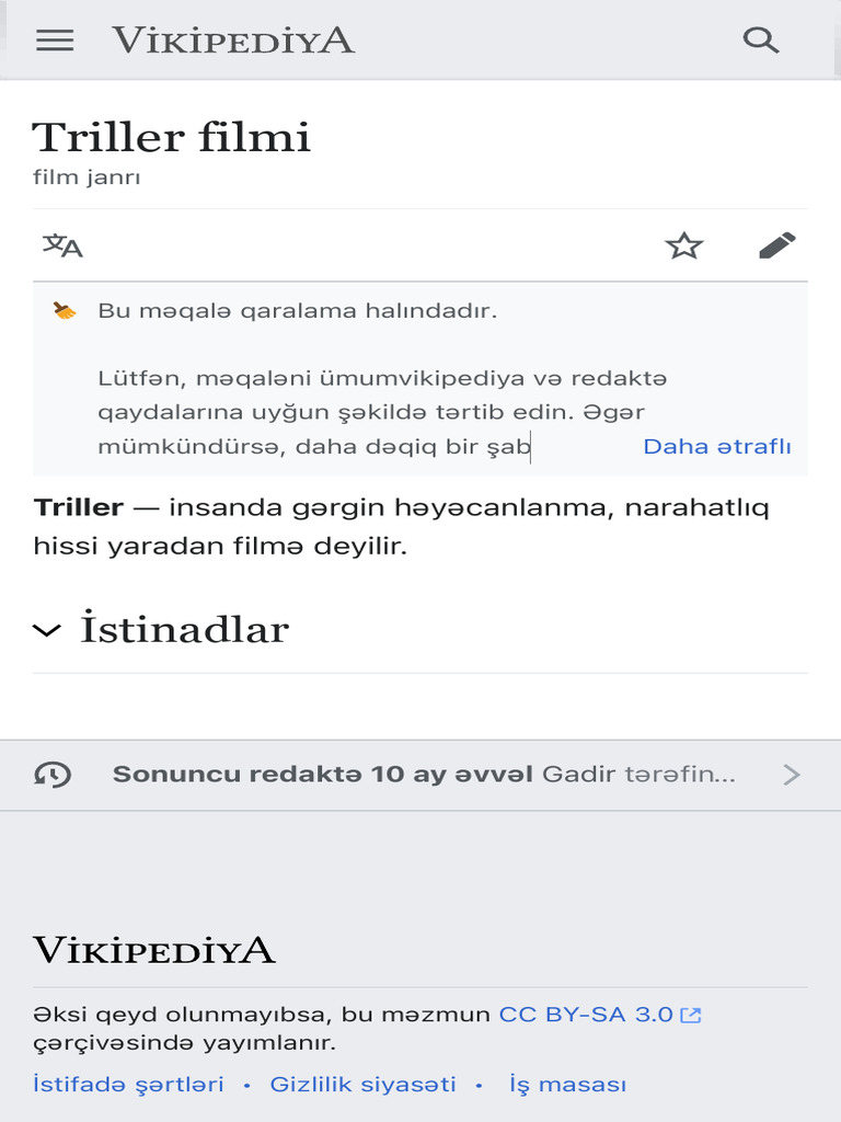 Triller Filmi - Vikipediya | PDF