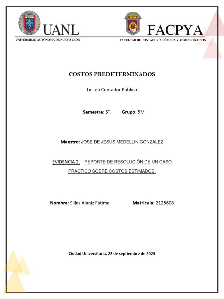 Ev2 Costos Sillas Alaniz Fatima | PDF