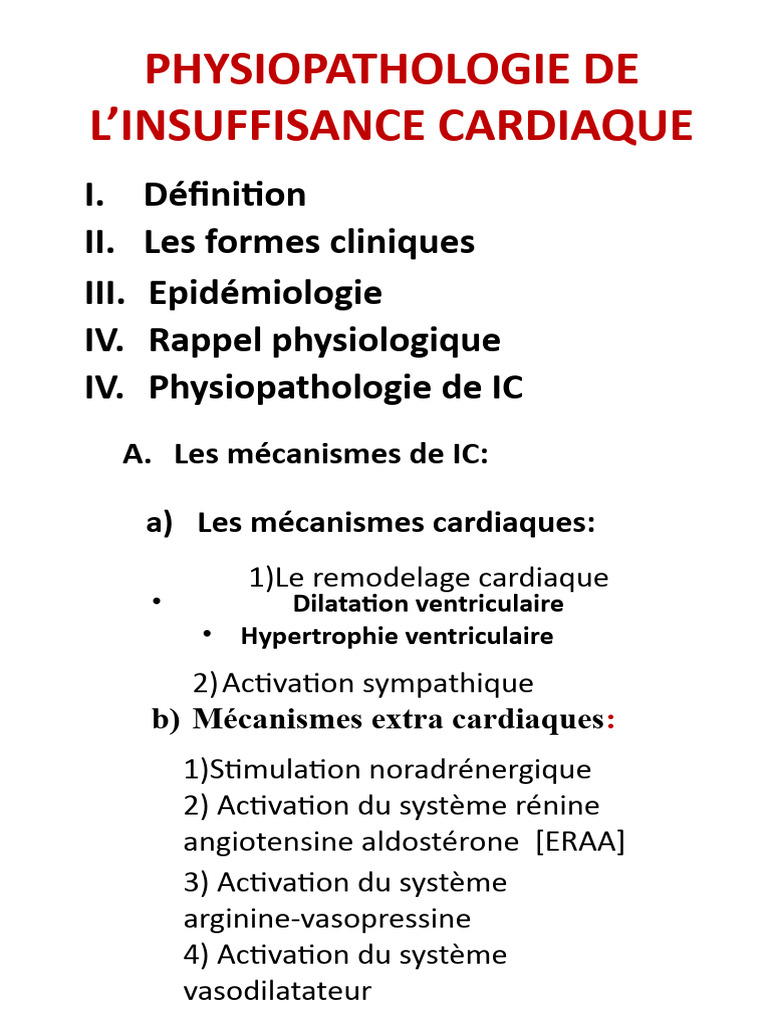 Physiopathologie de L'Insuffisance Cardiaque | PDF