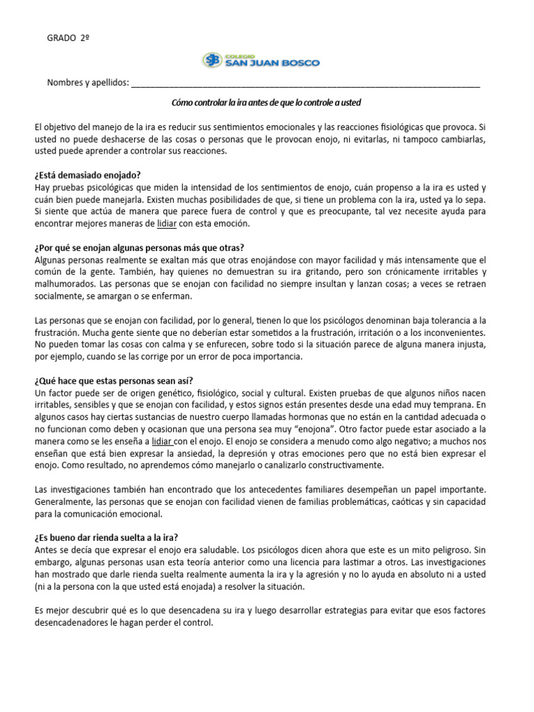 Lectura 2do | PDF