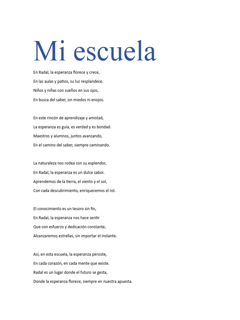 La Esperanza en Mi Escuela Radal | PDF | Cocina, comidas y vino | Hogar ...