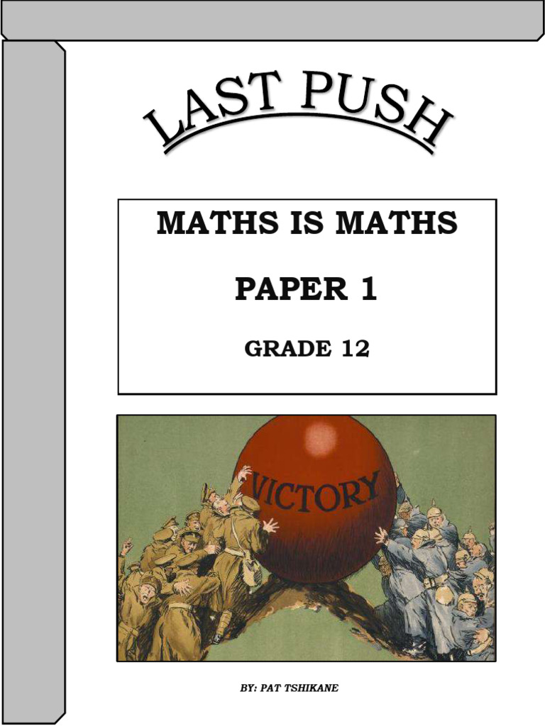 Grade 12 Mathematics Last Push Memo | PDF