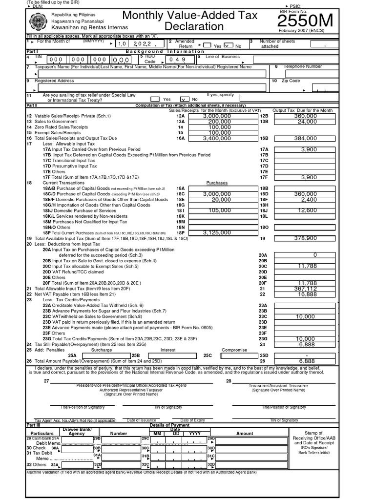 Form 2550M October 2022 (page 1) | PDF