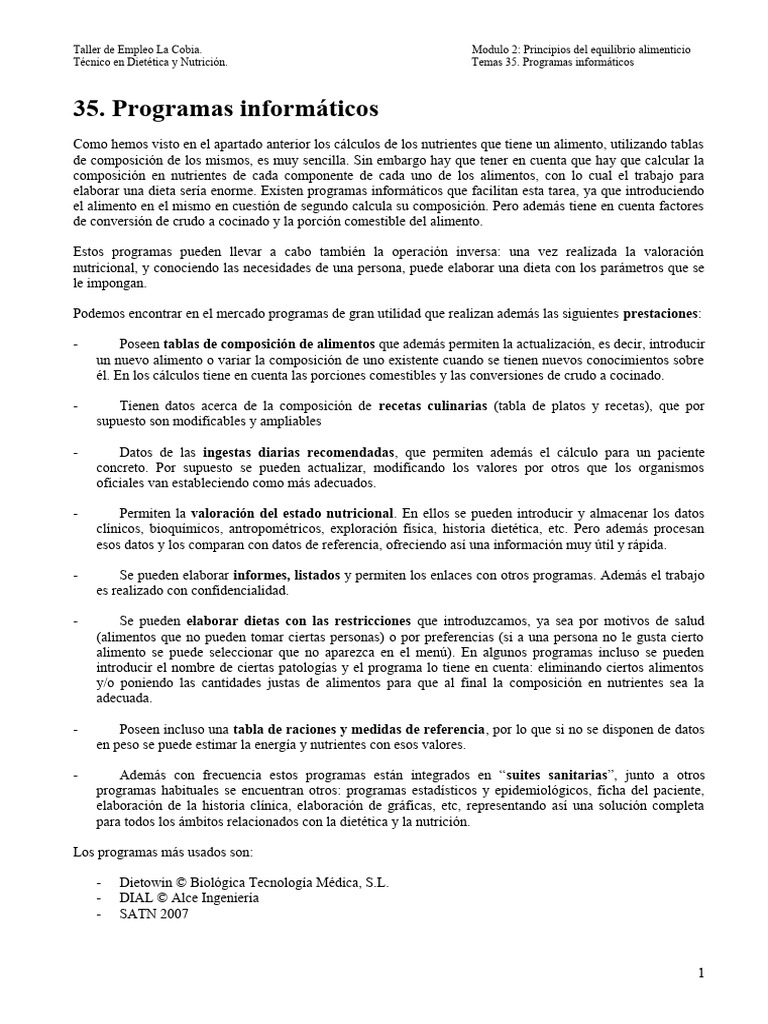 Programas Informaticos | PDF