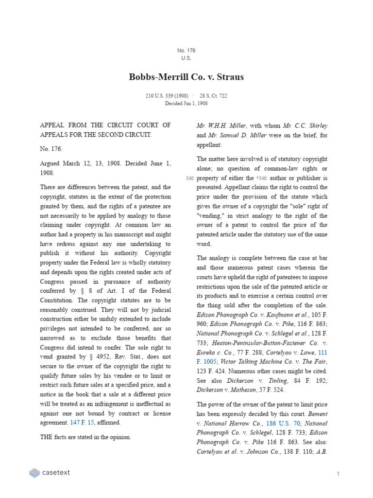 14-Bobbs-Merrill-Co.-v.-Straus | PDF